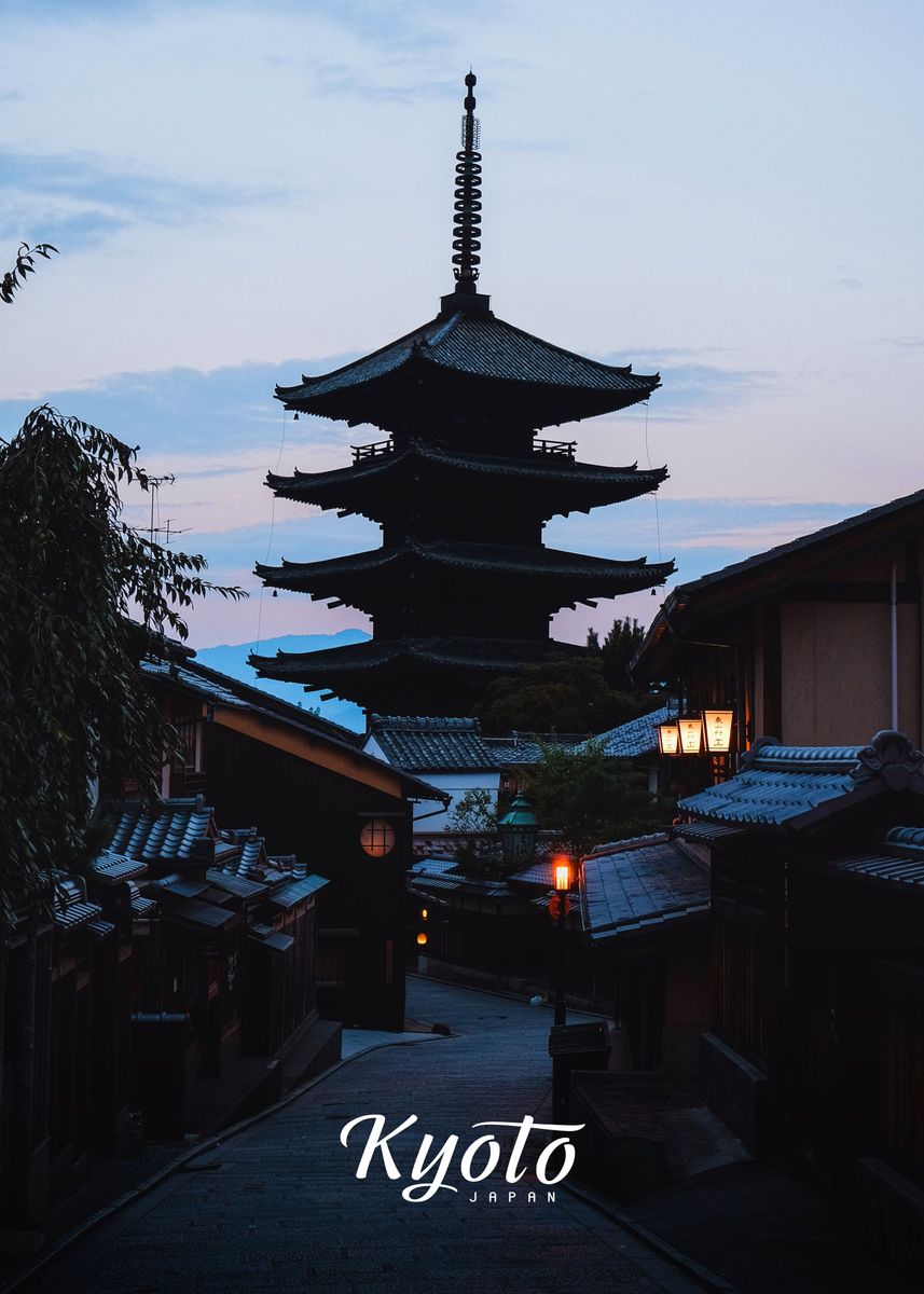 'Kyoto ' Poster, picture, metal print, paint by Explore Universe | Displate