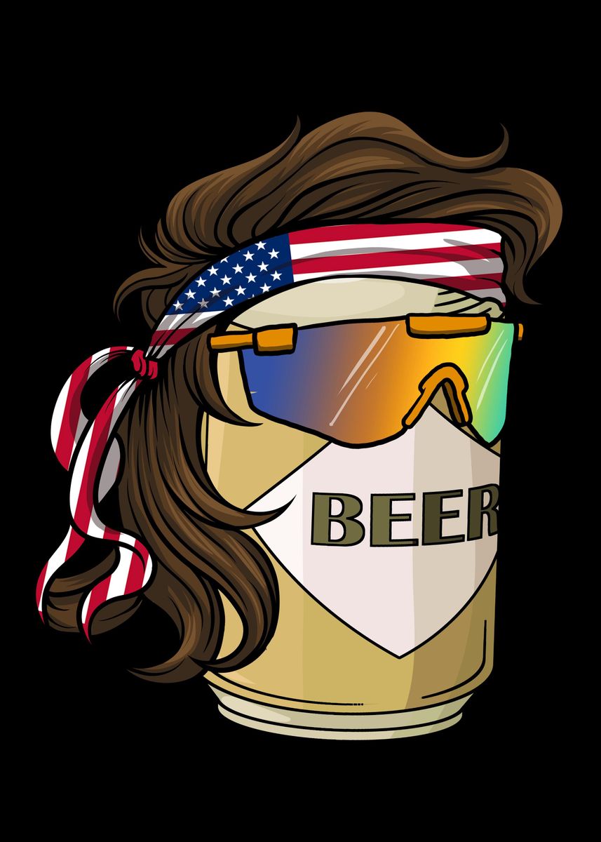 'Mullet' Poster, picture, metal print, paint by CrazySquirrel | Displate