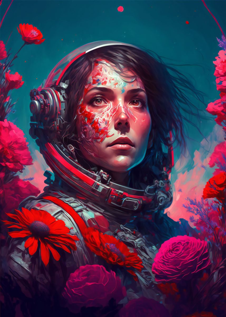 'RED DREAMS' Poster, picture, metal print, paint by Xi Designs | Displate