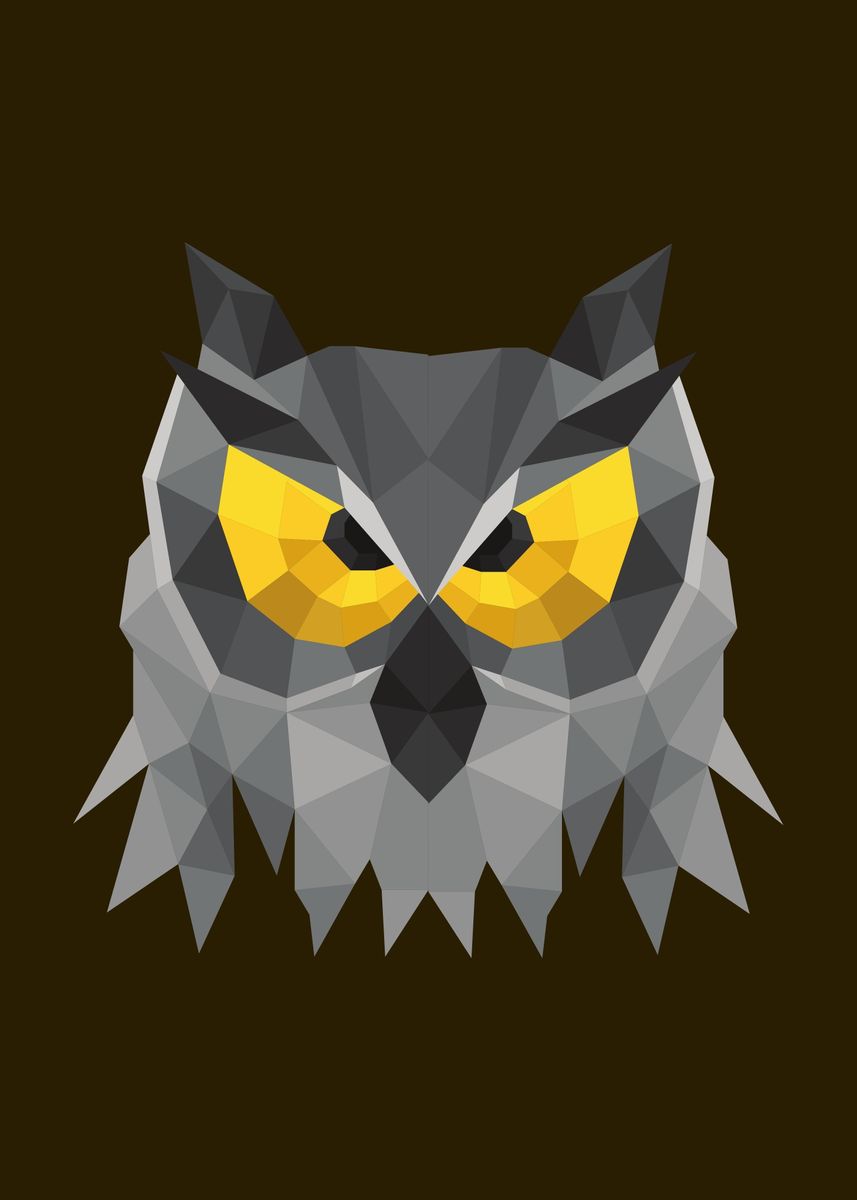 'Owl Lovers Art 36' Poster, picture, metal print, paint by Oizy Production | Displate