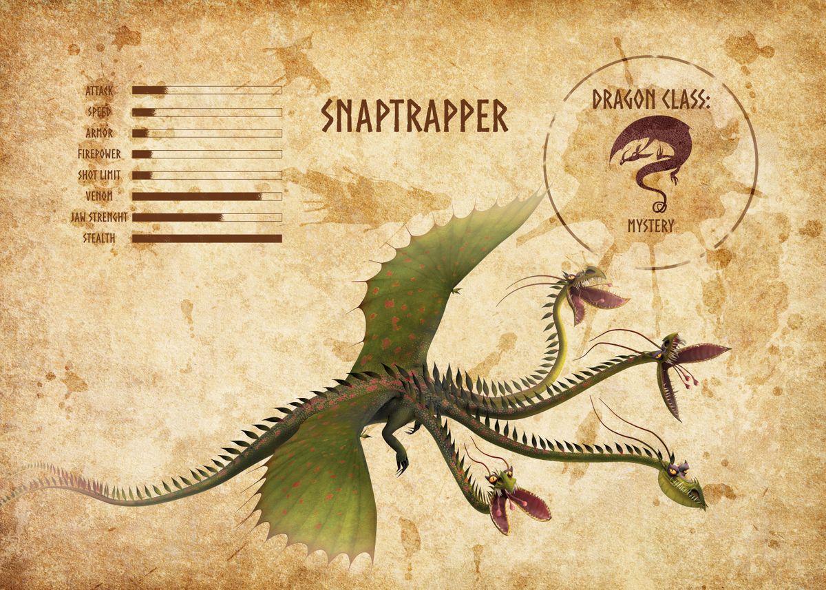 Snaptrapper Poster By How To Train Your Dragon Displate