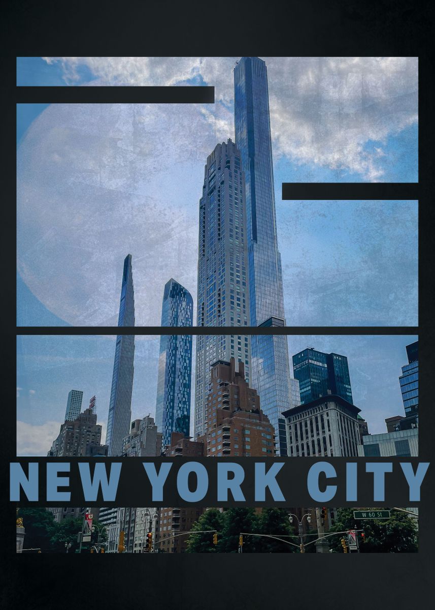 'Hello New York City' Poster, picture, metal print, paint by Liam Theo ...