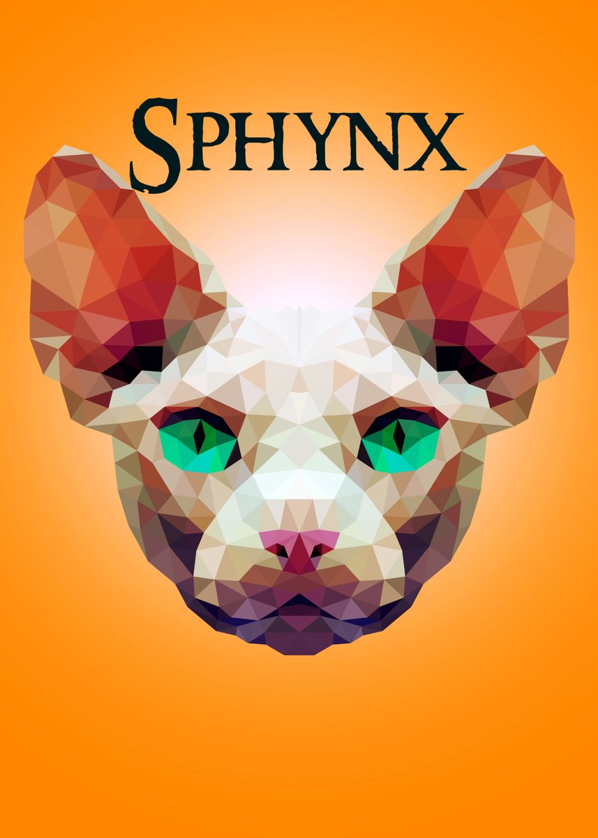 'Sphynx' Poster, picture, metal print, paint by Dare Neil | Displate