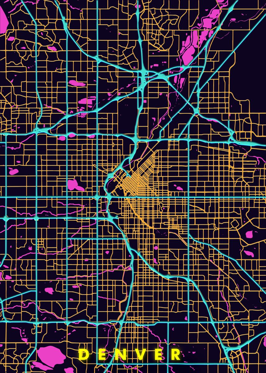 'Denver CO USA ' Poster, picture, metal print, paint by Denis Siggers ...