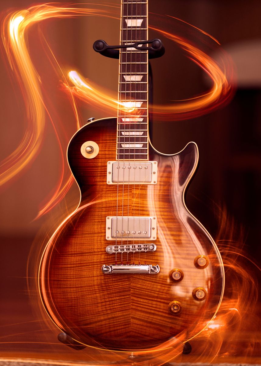 'Guitar' Poster, picture, metal print, paint by Jeff Creative Art ...