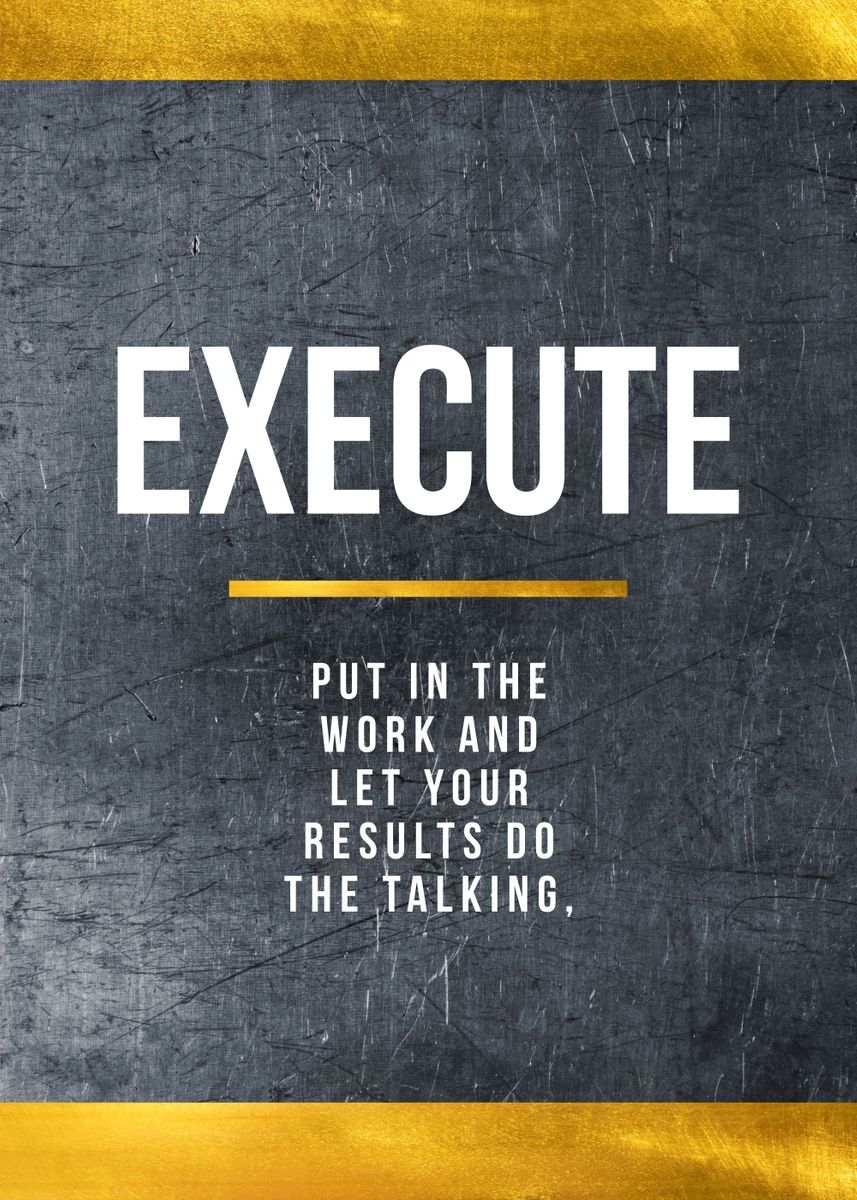 'motivational text art ' Poster, picture, metal print, paint by ...