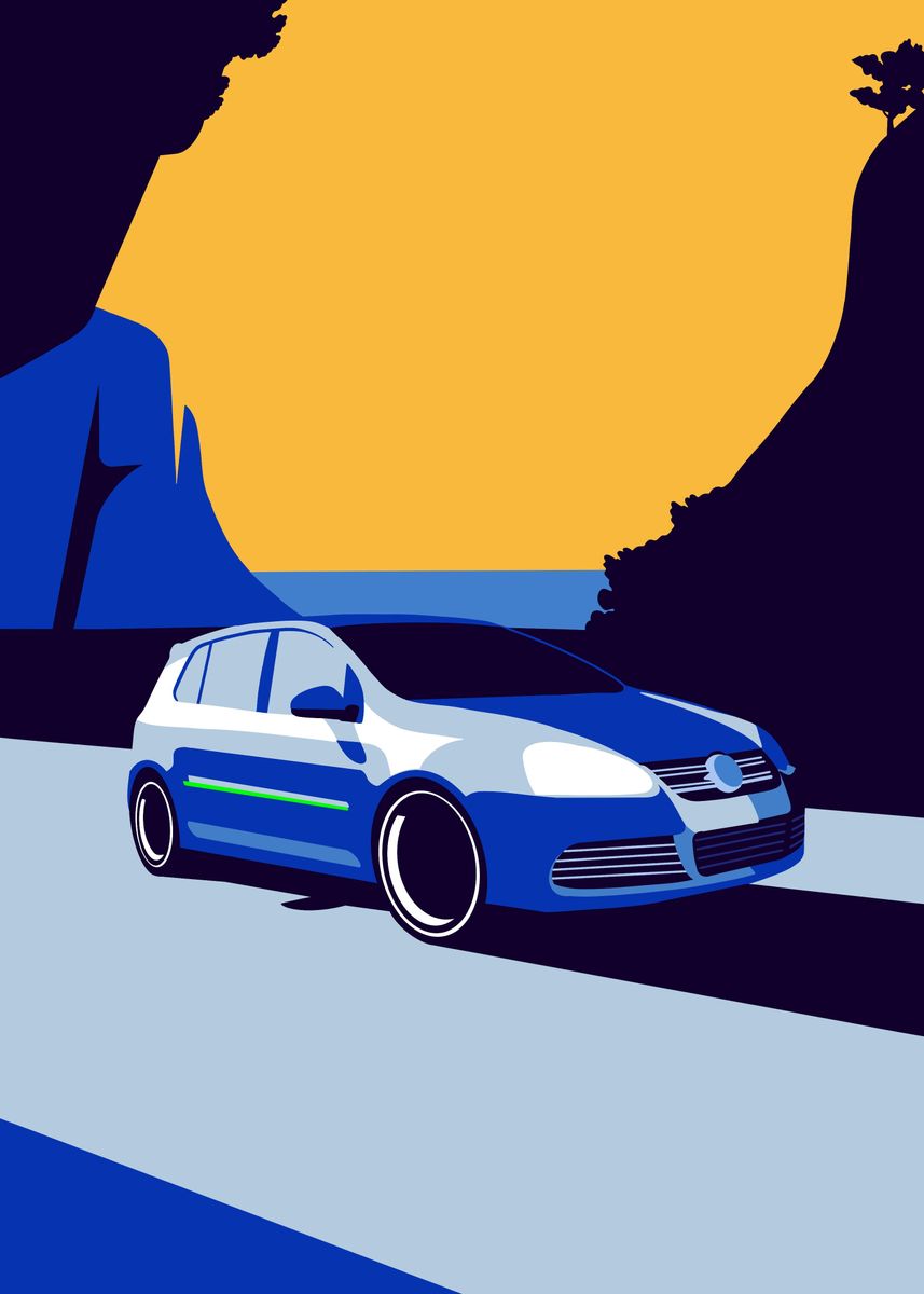 'Car' Poster, picture, metal print, paint by lisa fit | Displate