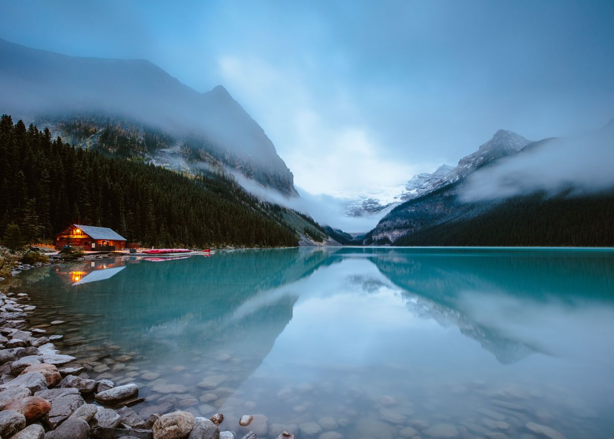 'Lake Louise Banff Canada' Poster by Matteo Colombo | Displate