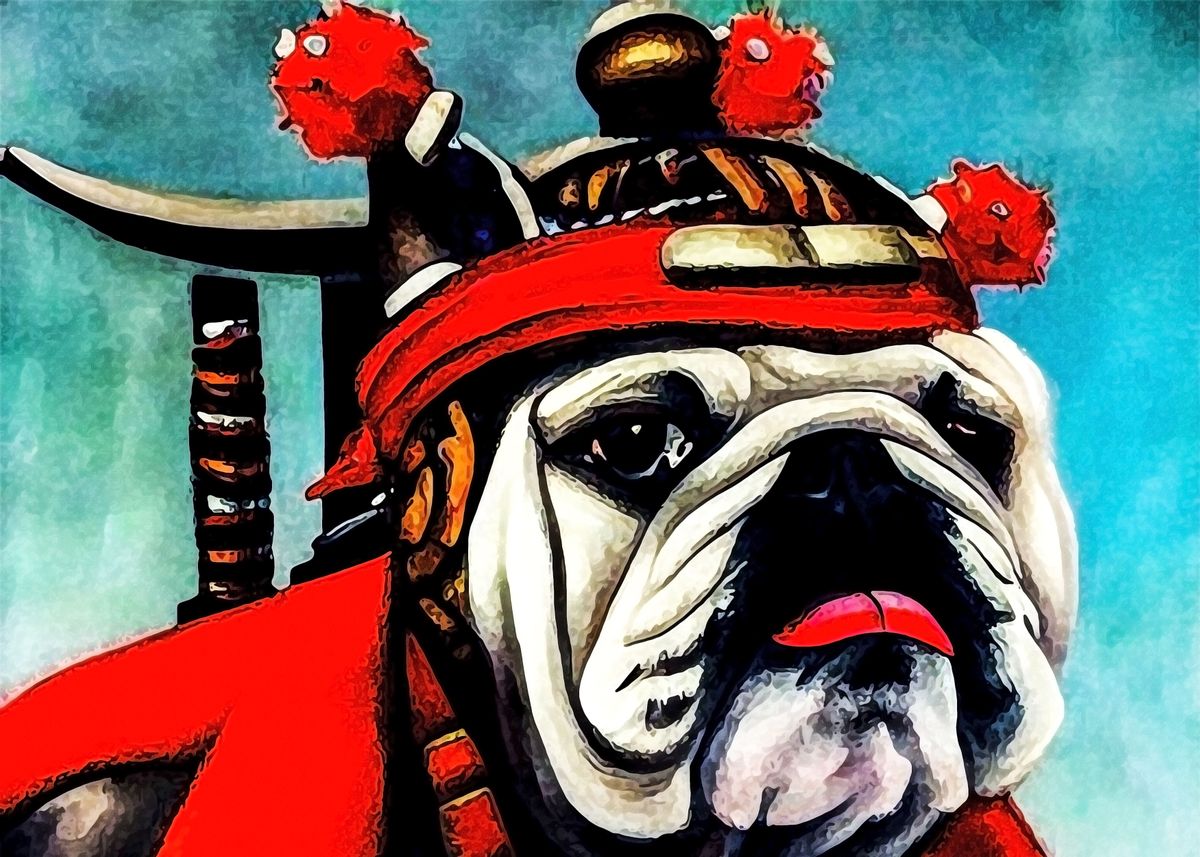 'Bulldog samurai' Poster by Md Bowman | Displate