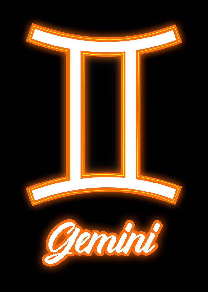 'gemini zodiac signs' Poster, picture, metal print, paint by kristian ...