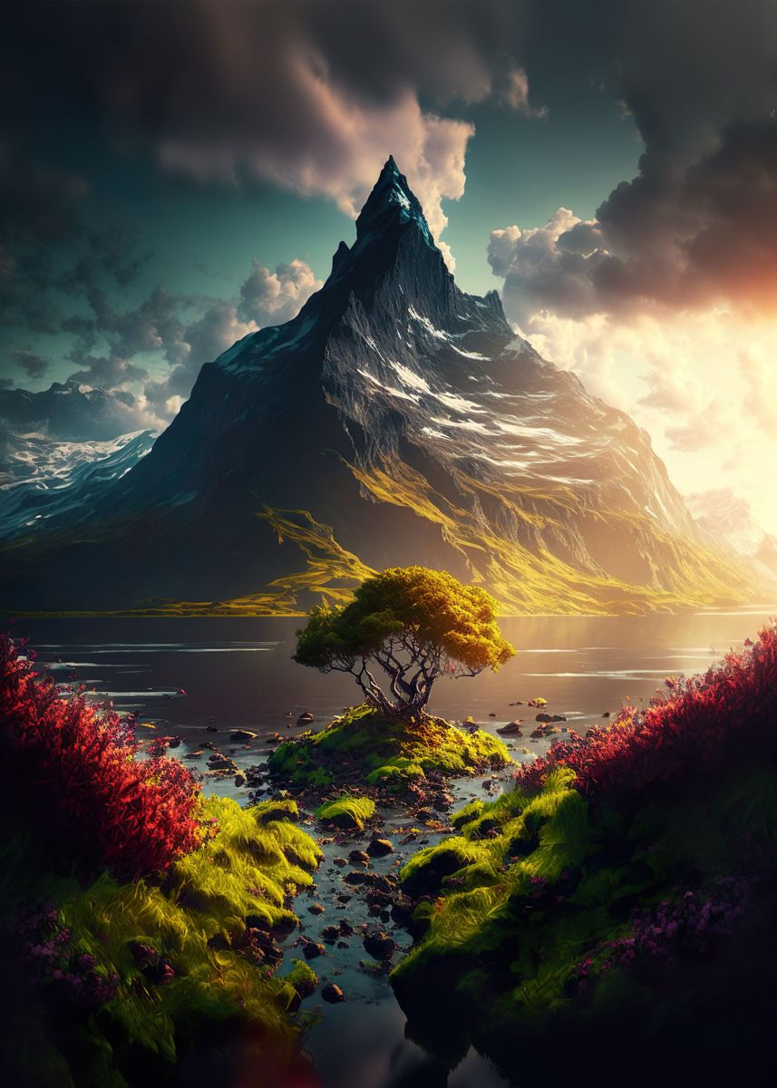 'The Lonely Tree' Poster, picture, metal print, paint by TESSERACT 07 ...