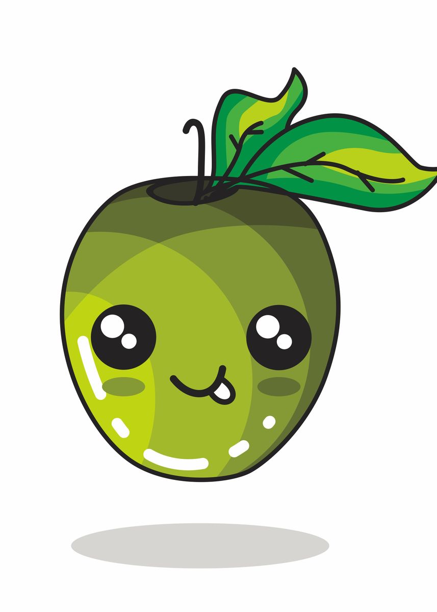 'Emoticon Apple i Want Art' Poster, picture, metal print, paint by ...