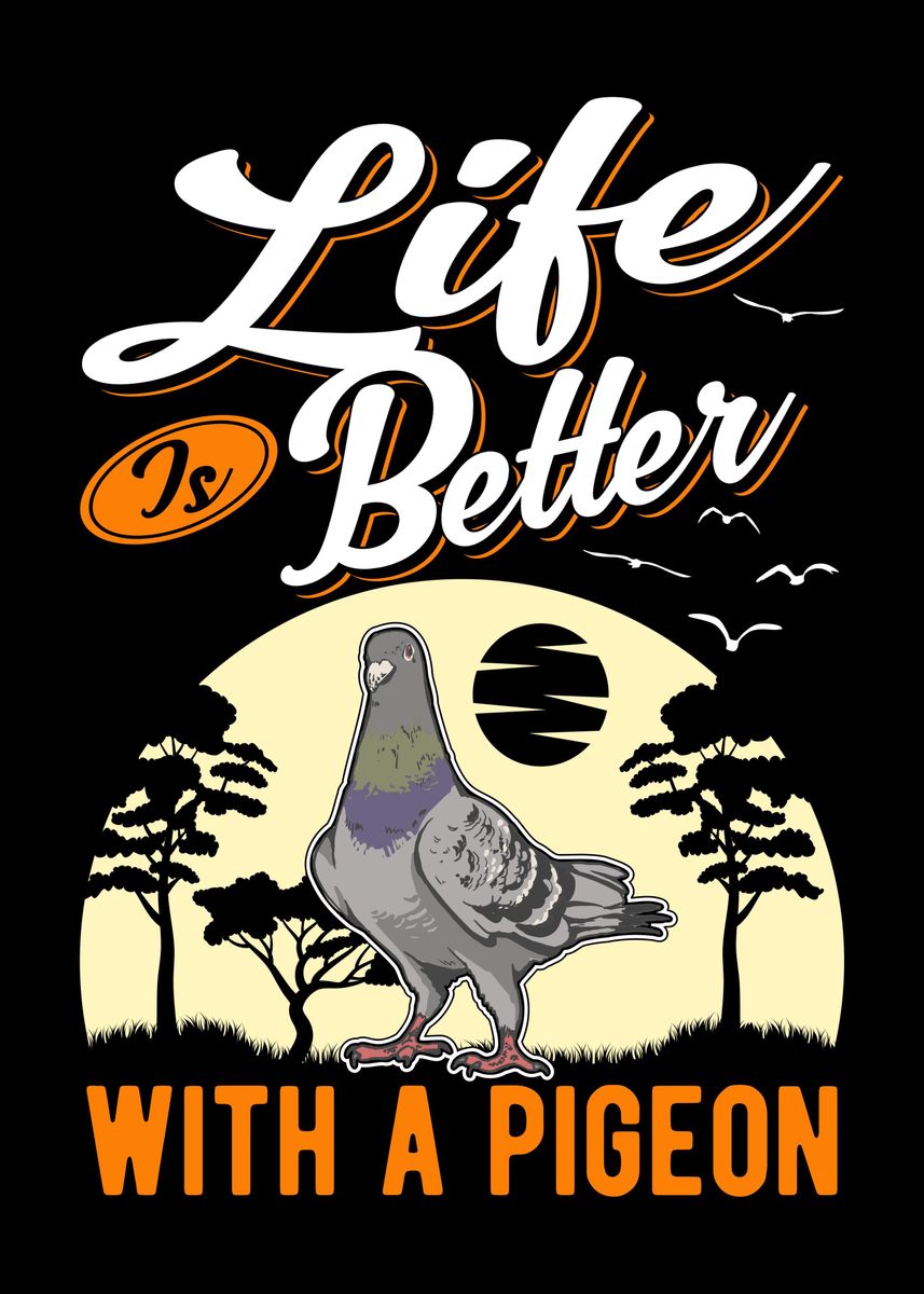 'Pigeon Fancier City Pigeon' Poster, picture, metal print, paint by ...