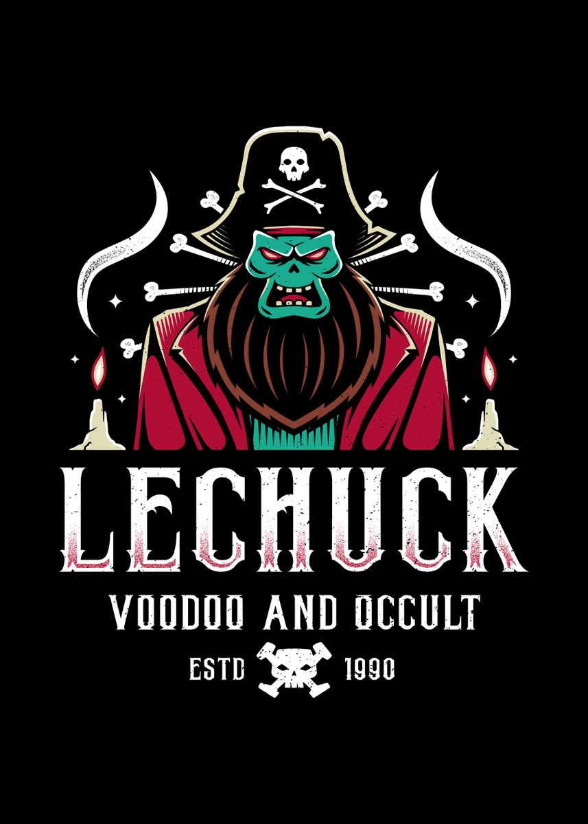 'Lechuck Voodoo and Occult' Poster, picture, metal print, paint by ...