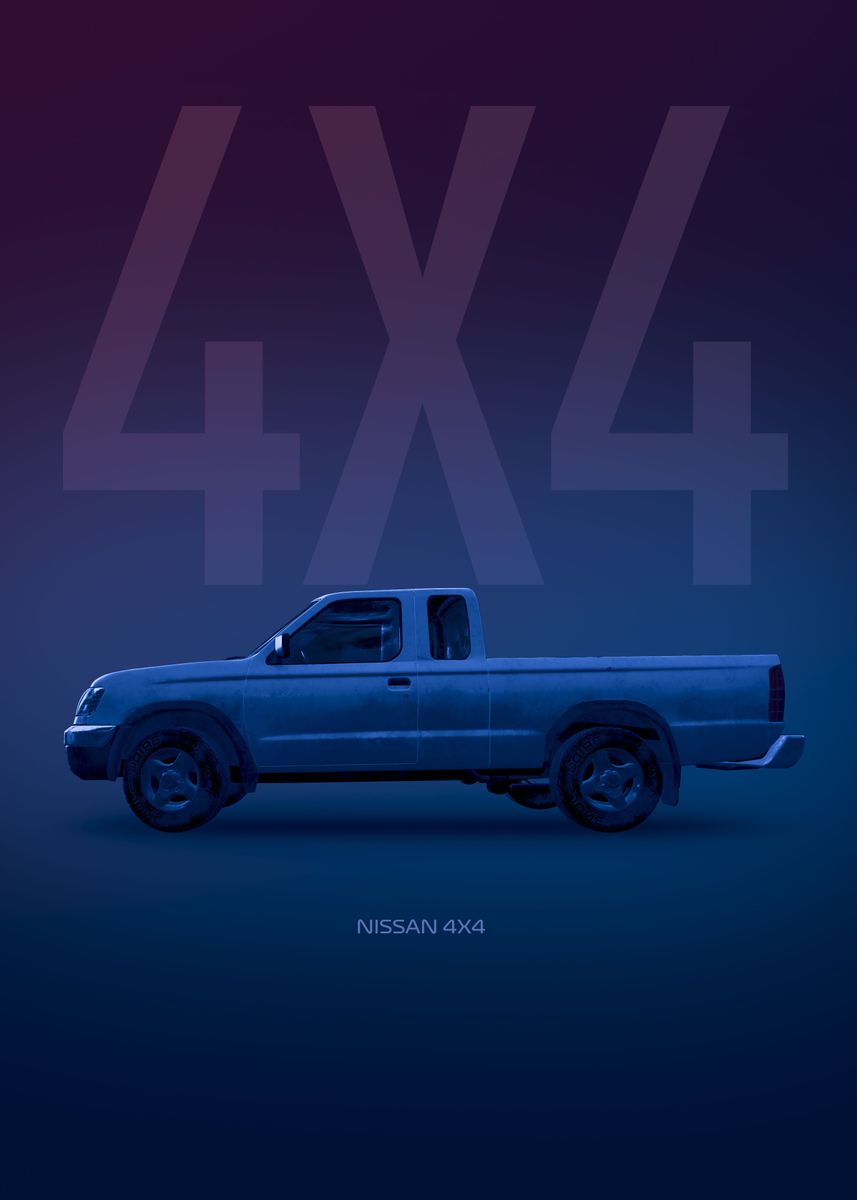 'Nissan 4x4' Poster, picture, metal print, paint by Basues | Displate