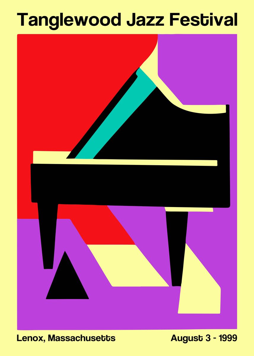 'Tanglewood jazz festival' Poster, picture, metal print, paint by ...