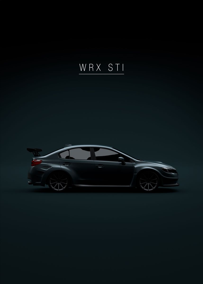 '2016 WRX STI' Poster, picture, metal print, paint by 21 MXM | Displate