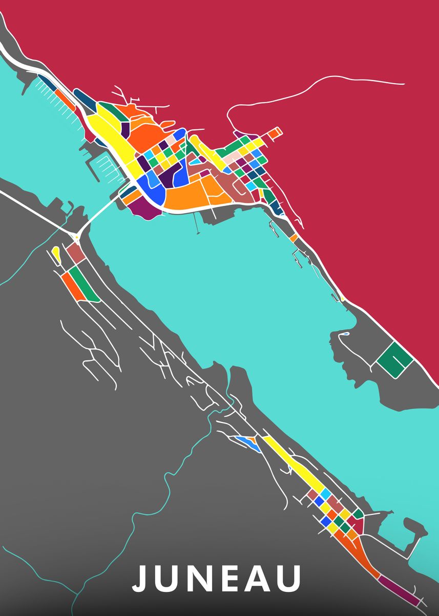 'Juneau AK USA' Poster, picture, metal print, paint by Dutton Jerrell ...