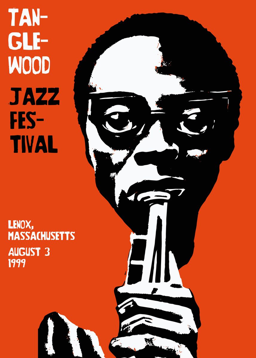 'Jazz festival poster art' Poster, picture, metal print, paint by BluePinkPanther | Displate