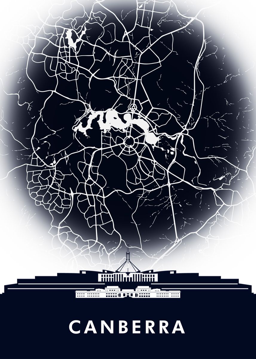 'Canberra ACT Australia ' Poster, picture, metal print, paint by ...