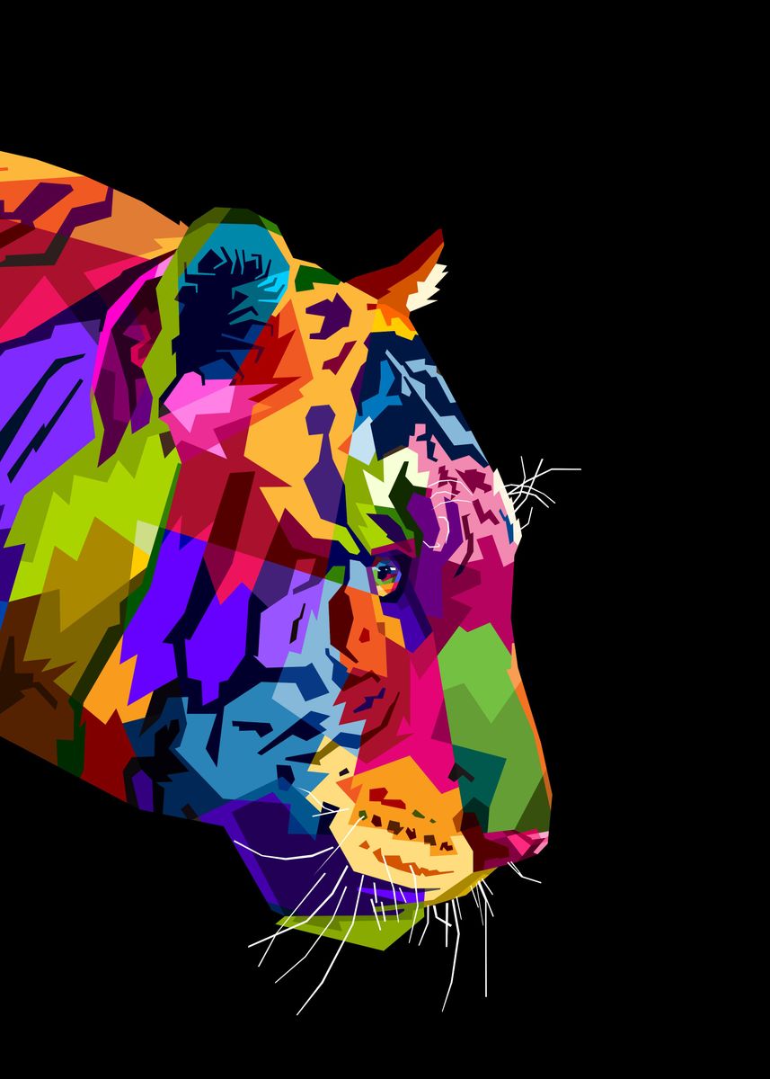 'Colorful tiger' Poster, picture, metal print, paint by Le Duc Hiep ...