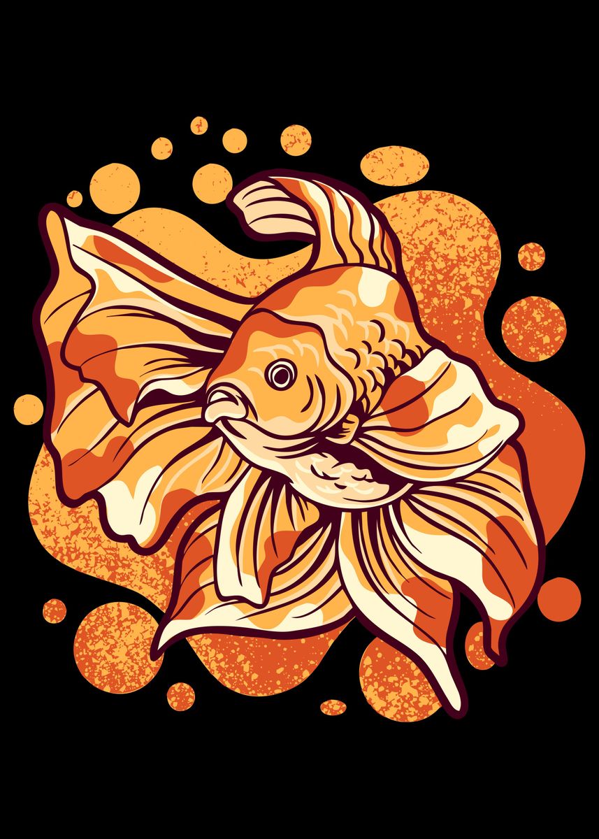 'golden fish' Poster, picture, metal print, paint by Tran Duc Hieu ...