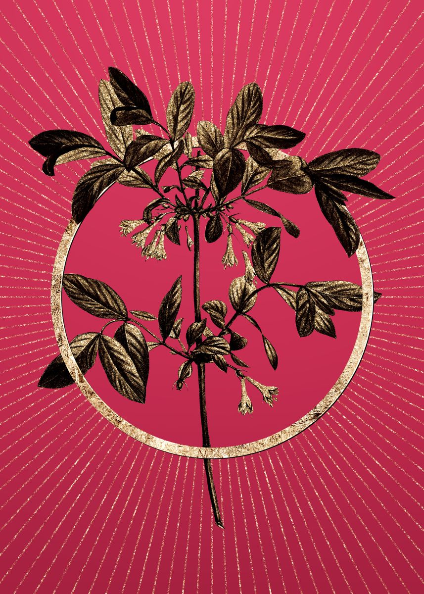 'Gold Honeyberry Flower' Poster, picture, metal print, paint by Holy ...