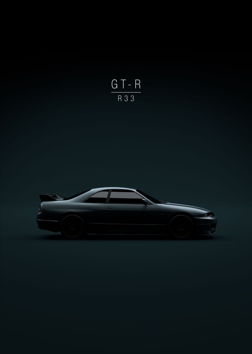 '1995 Skyline GTR R33 FF' Poster, picture, metal print, paint by 21 MXM ...