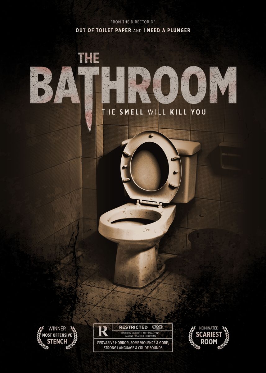 'The Bathroom Horror Parody' Poster, picture, metal print, paint by ...