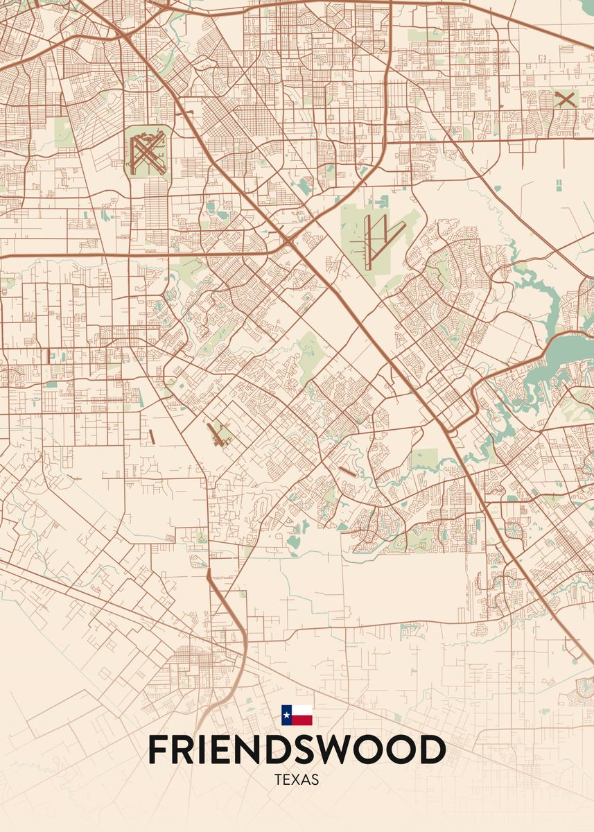 'Friendswood TX' Poster, picture, metal print, paint by IMR Designs ...