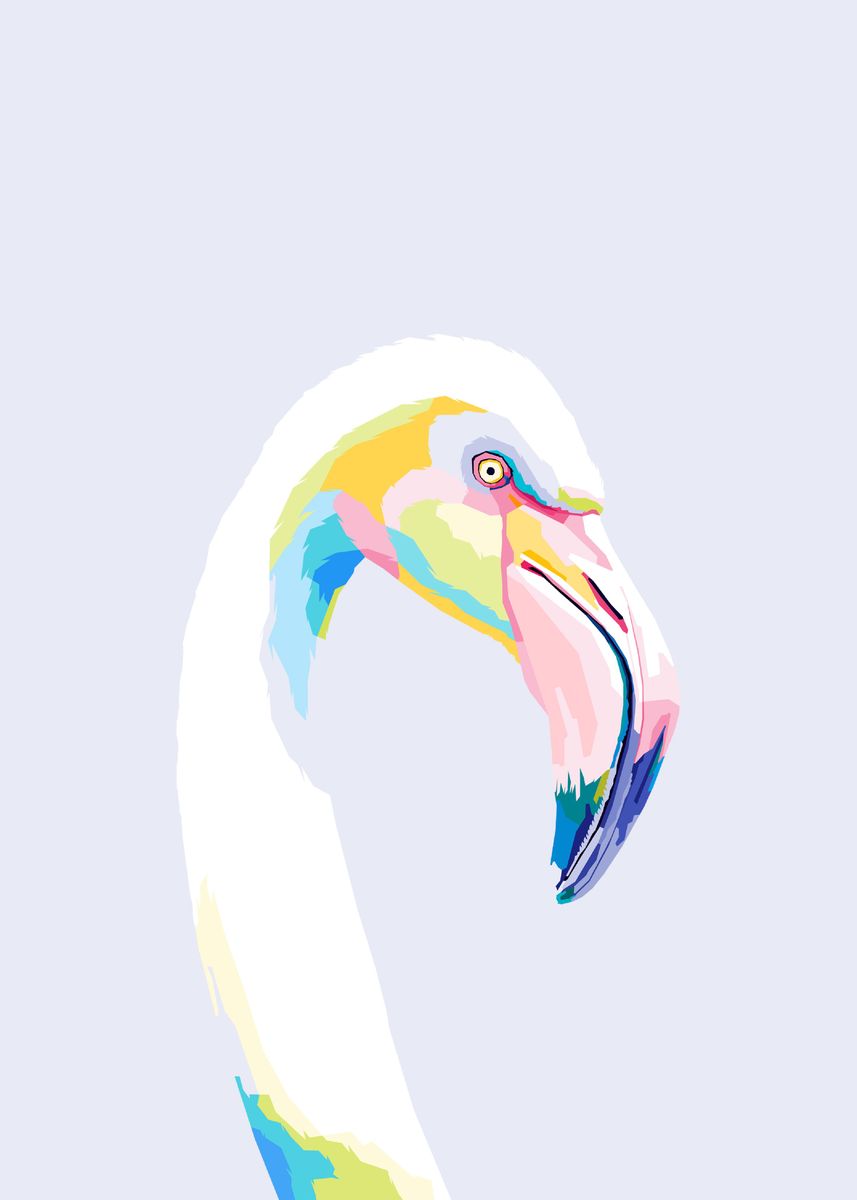 'Flamingo Pop art' Poster, picture, metal print, paint by Siksis Art ...
