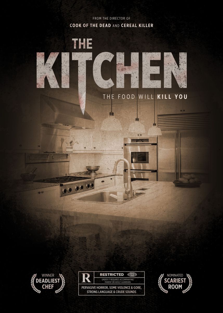 'The Kitchen Horror Parody' Poster, picture, metal print, paint by ...