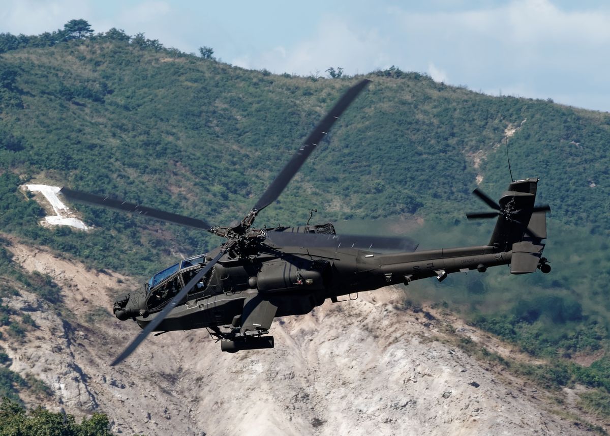 'AH64E Apache' Poster by PENxSWORD Productions | Displate