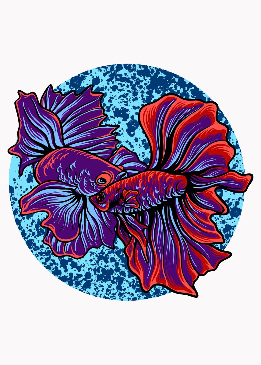 'Betta fish' Poster, picture, metal print, paint by Tran Duc Hieu ...