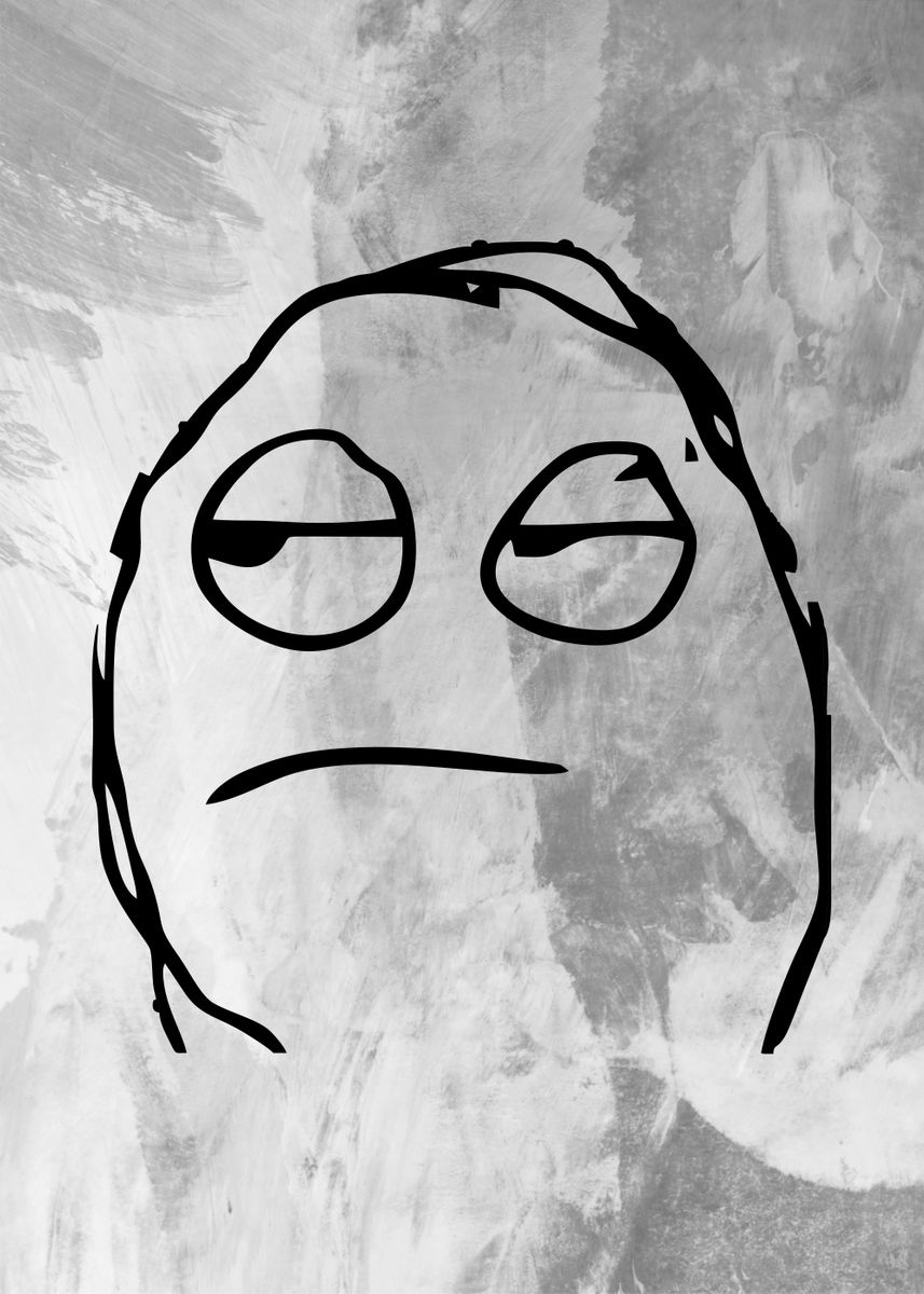 'funny face meme' Poster, picture, metal print, paint by Limited ...