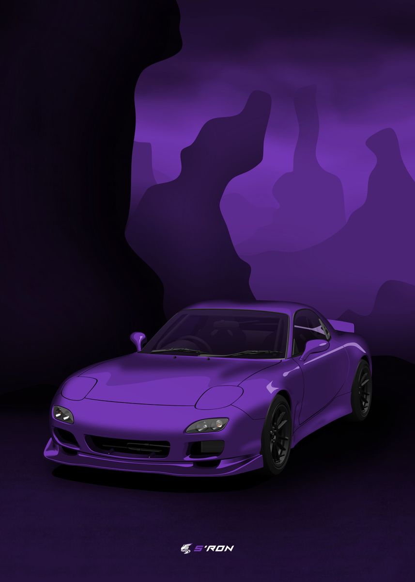 'RX7 FD ' Poster, picture, metal print, paint by Sron | Displate