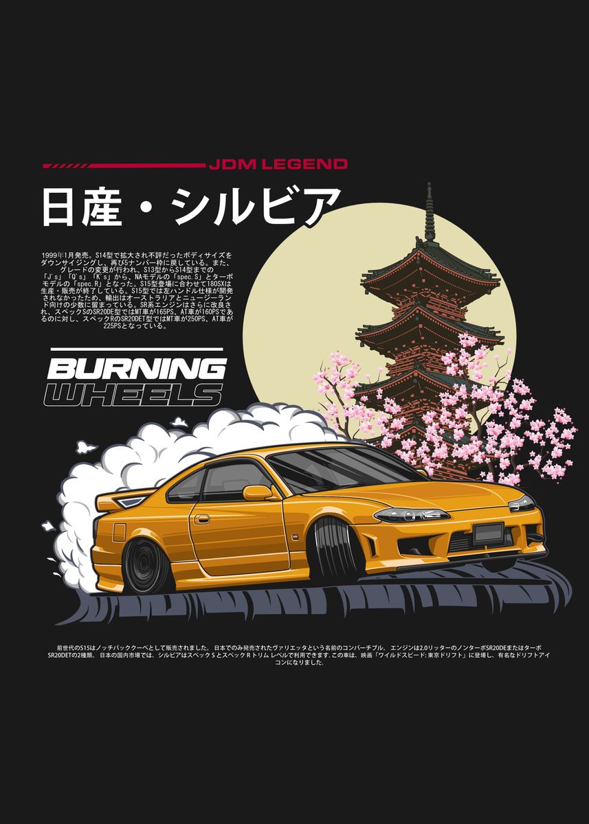 'Nissan Silvia S15' Poster, picture, metal print, paint by GRANDE ART ...