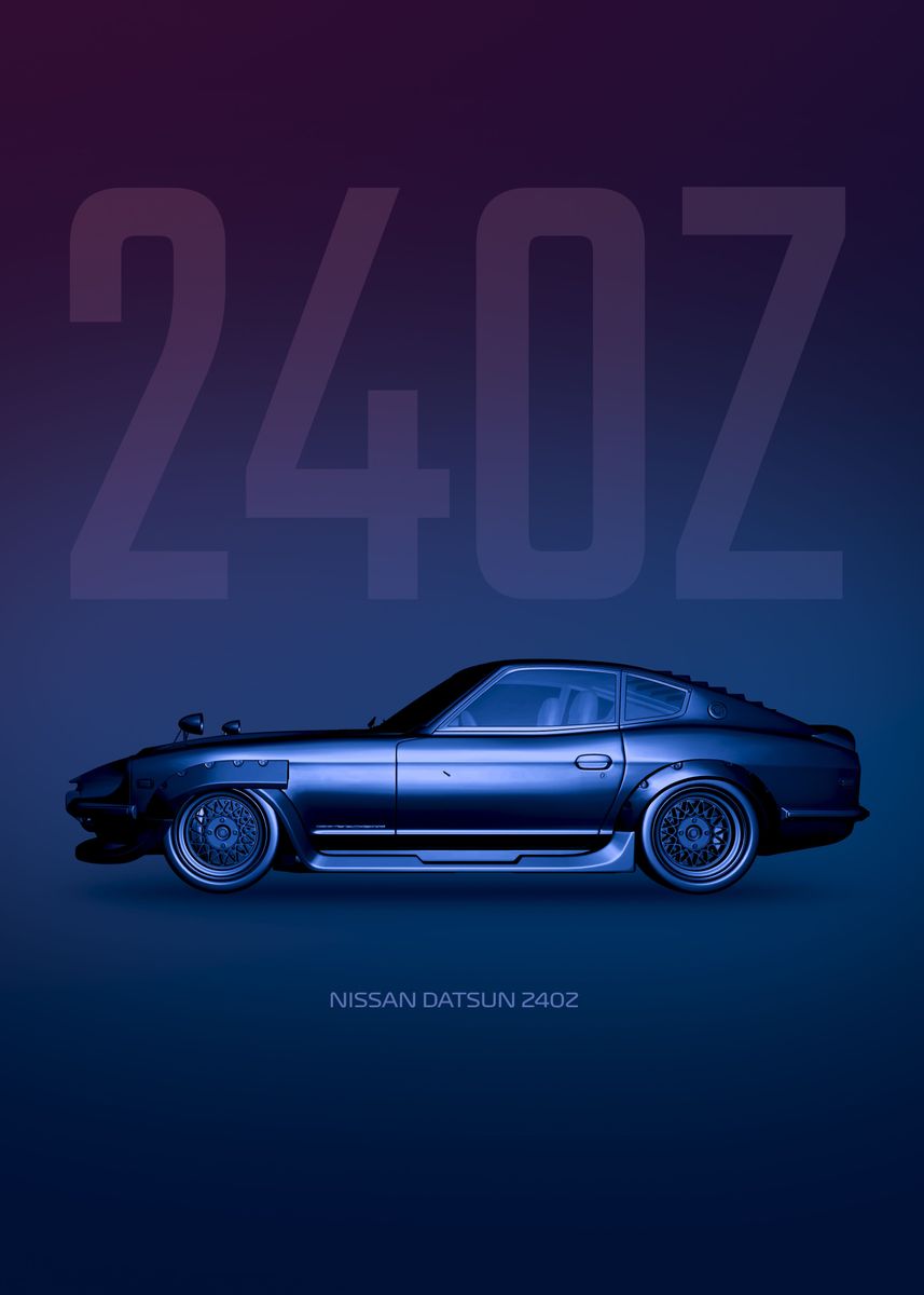 'Nissan Datsun 240Z' Poster, picture, metal print, paint by Basues ...