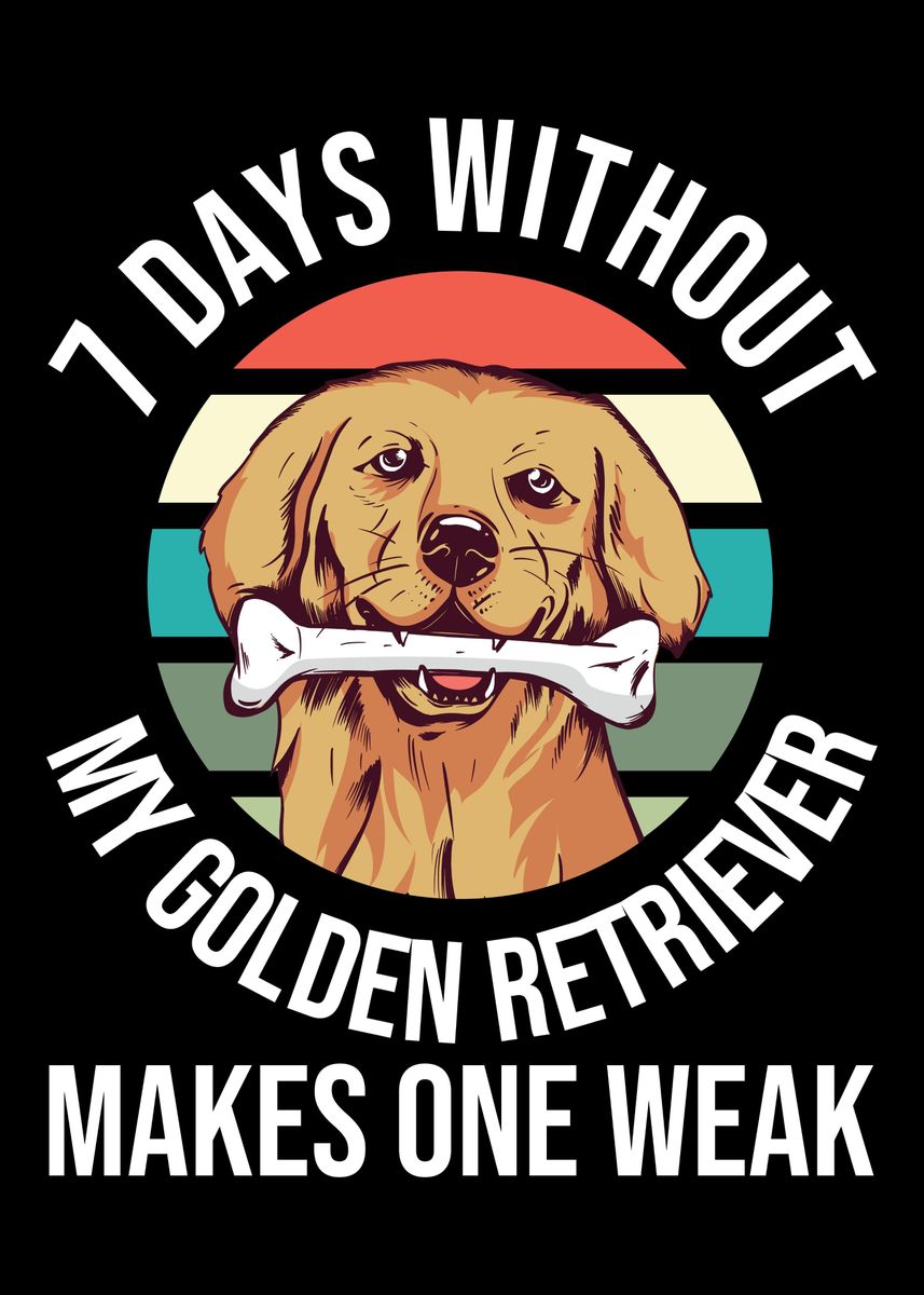 'Golden Retriever' Poster, picture, metal print, paint by BobbyBubble ...