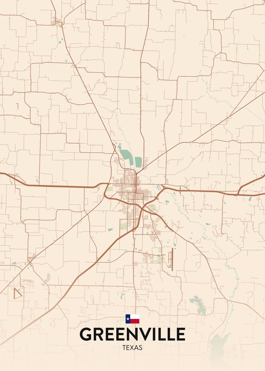 'Greenville TX' Poster, picture, metal print, paint by IMR Designs ...