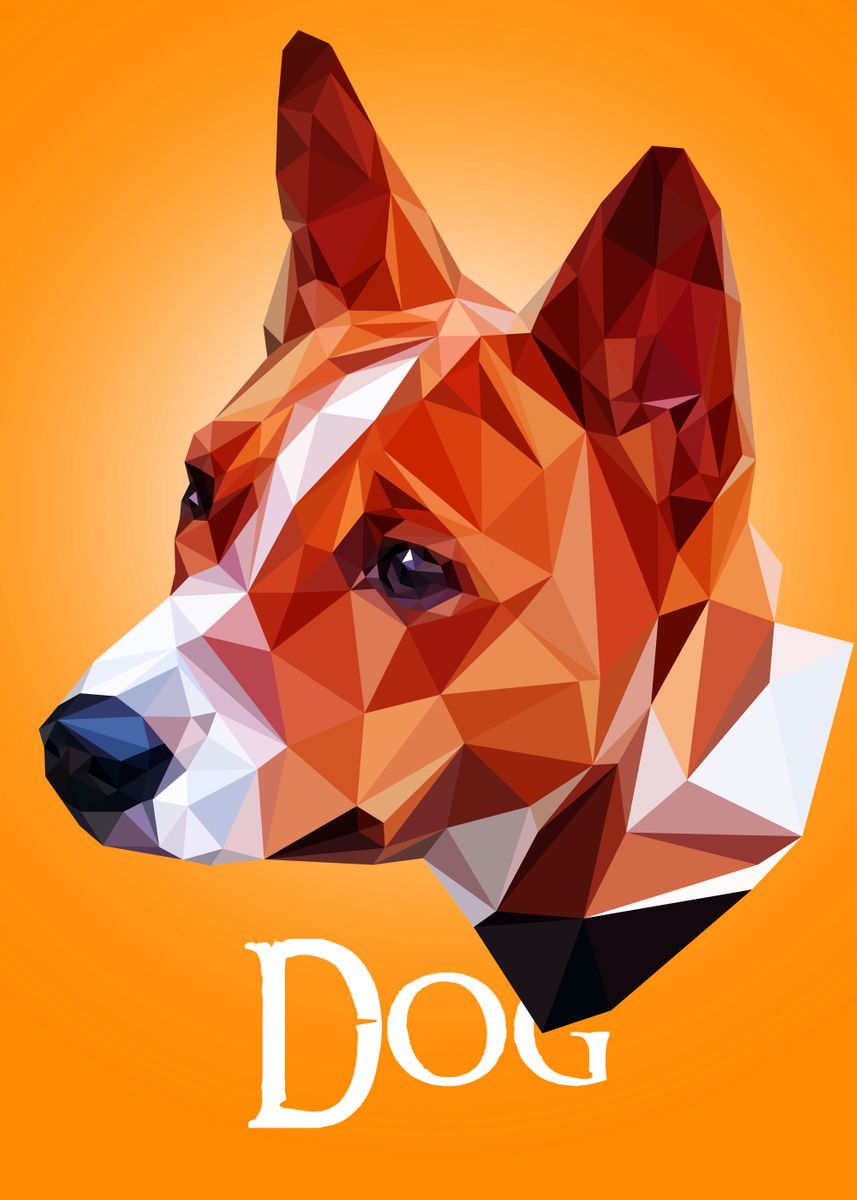 'Dog' Poster, picture, metal print, paint by Dare Neil | Displate