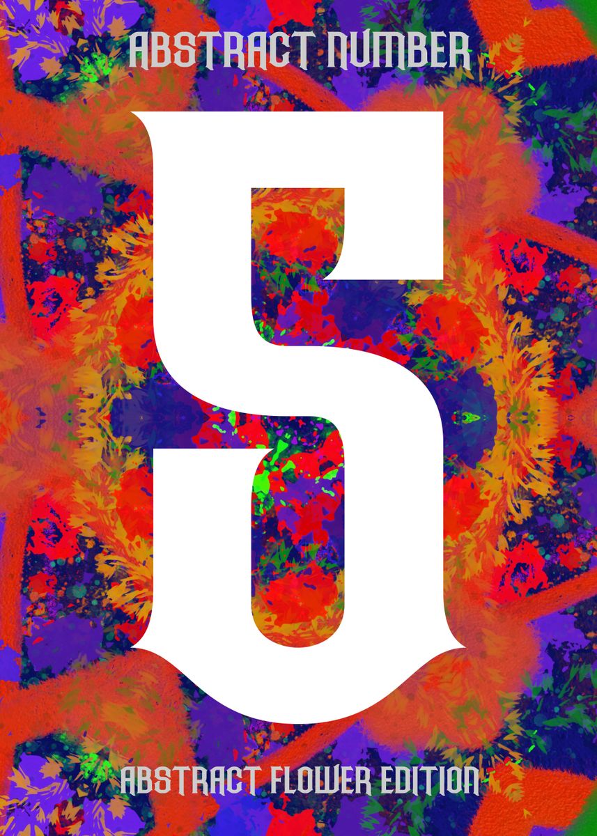 'Number 5' Poster, picture, metal print, paint by Shichiro Ken | Displate