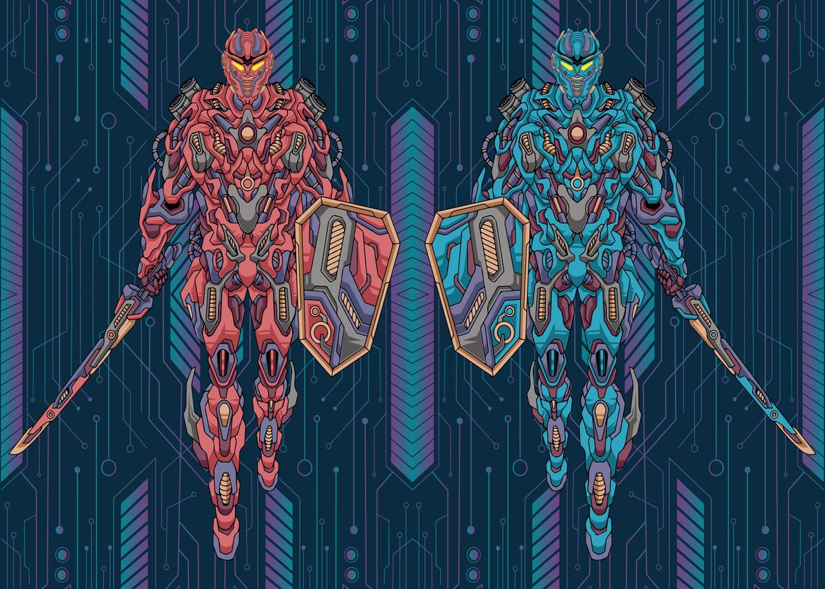 'Transformer battle robots' Poster by Lloyd Studio | Displate