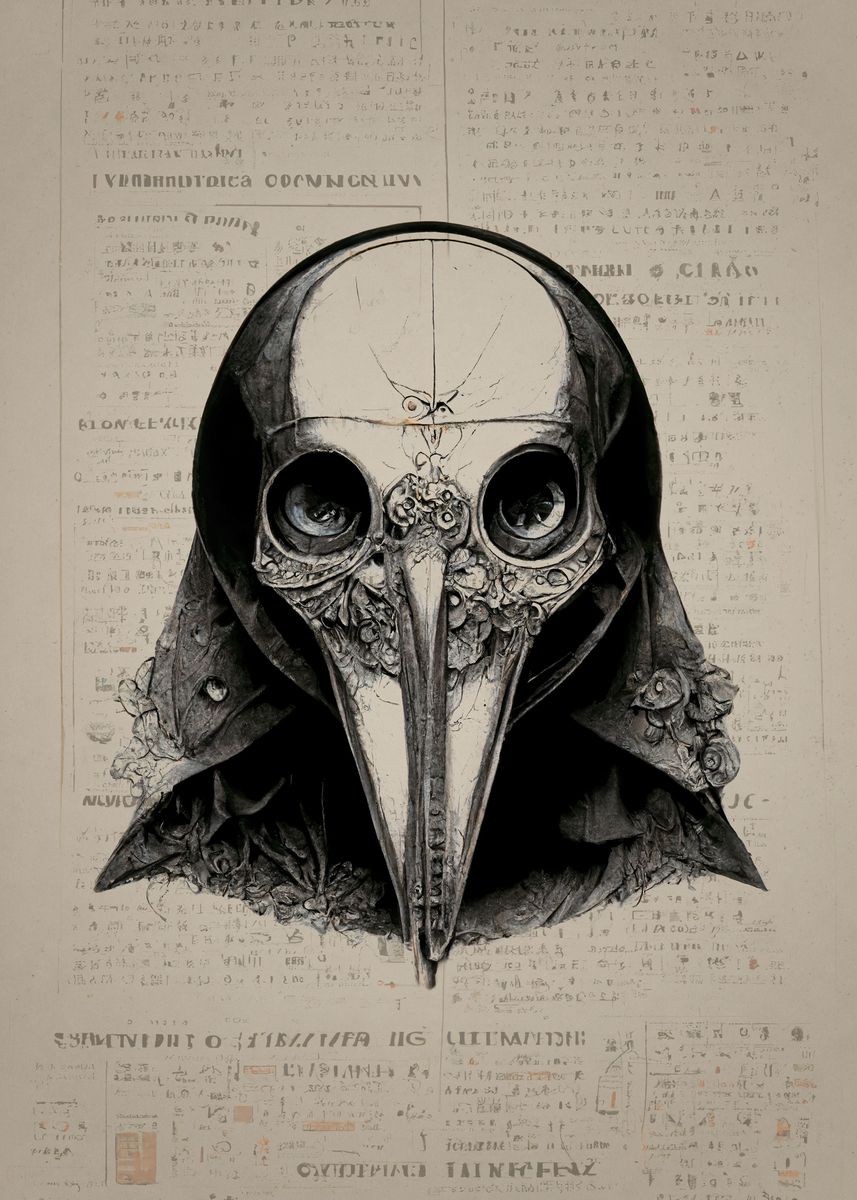 'Crows death mask' Poster, picture, metal print, paint by Stefan Merz ...
