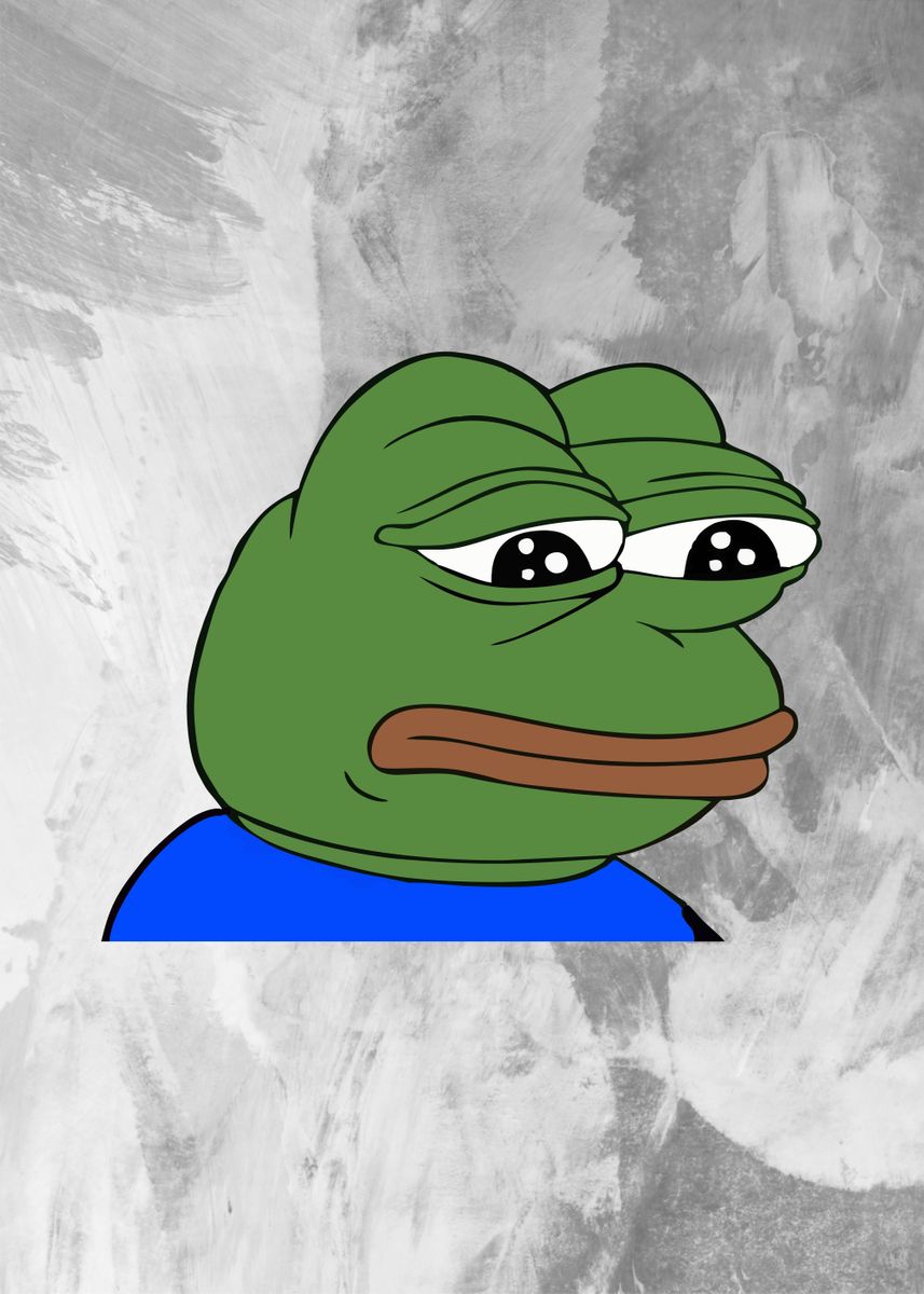 'hopity hopity pepe frog' Poster, picture, metal print, paint by ...