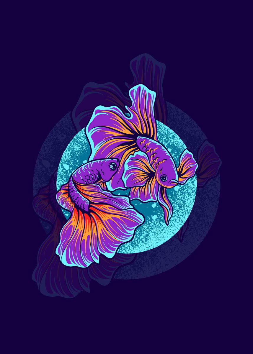 'Betta fish' Poster, picture, metal print, paint by Tran Duc Hieu ...