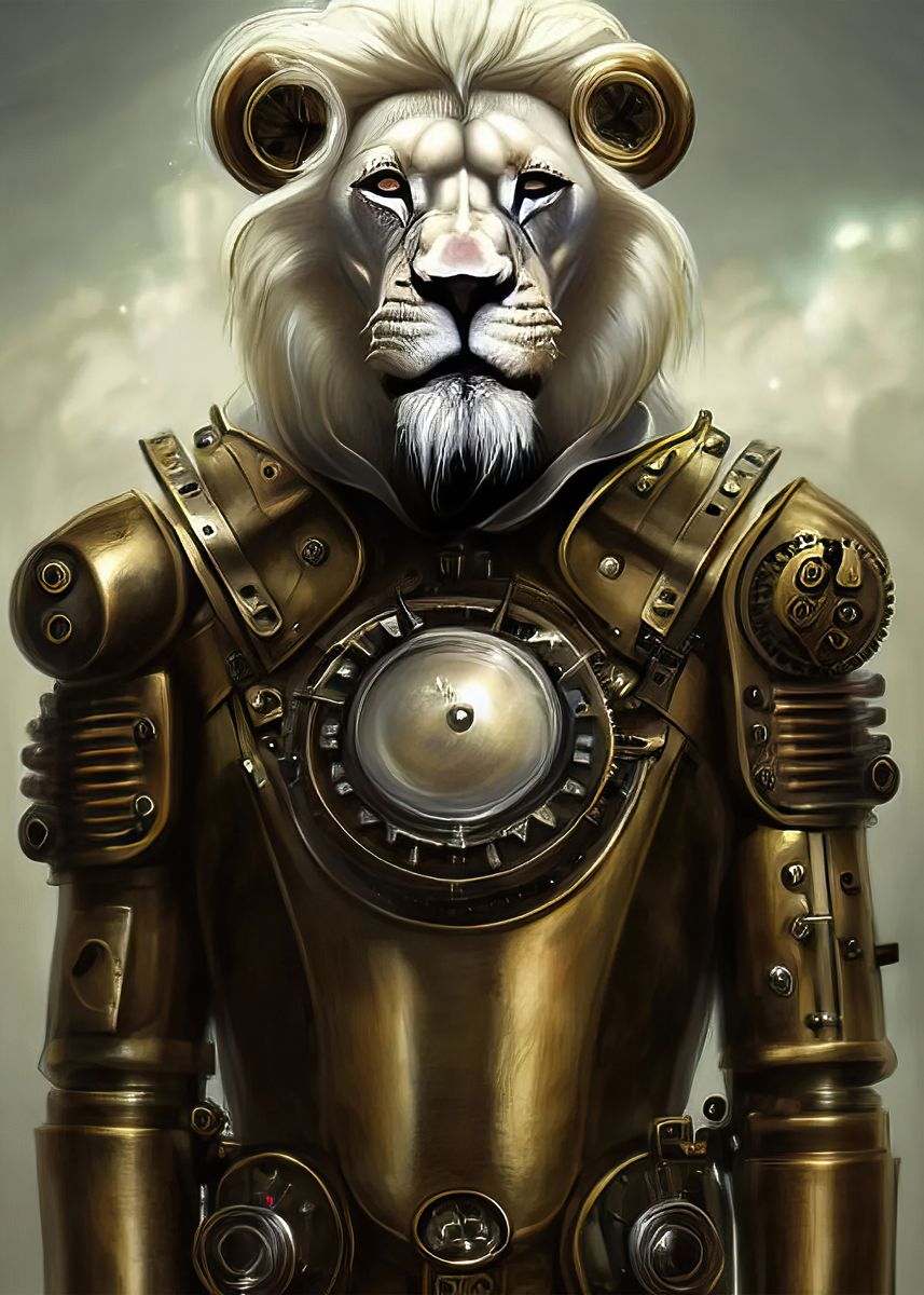 'Future lion king' Poster, picture, metal print, paint by Misha Kerch ...