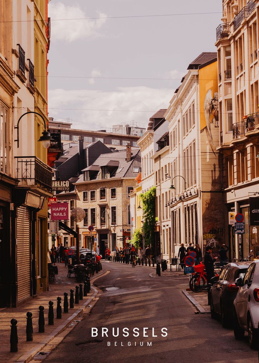 'Brussels ' Poster, picture, metal print, paint by Big City | Displate