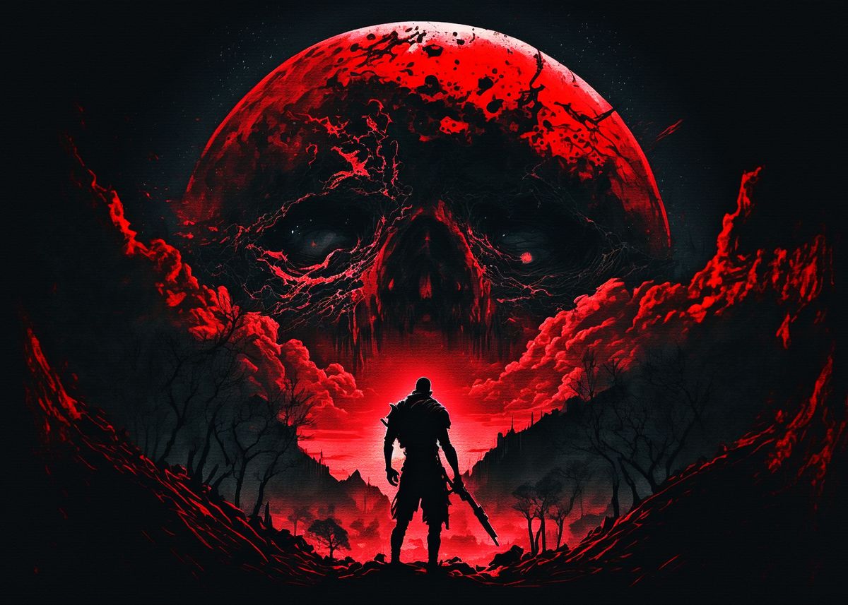 'Blood moon horror' Poster by Coffee Design | Displate
