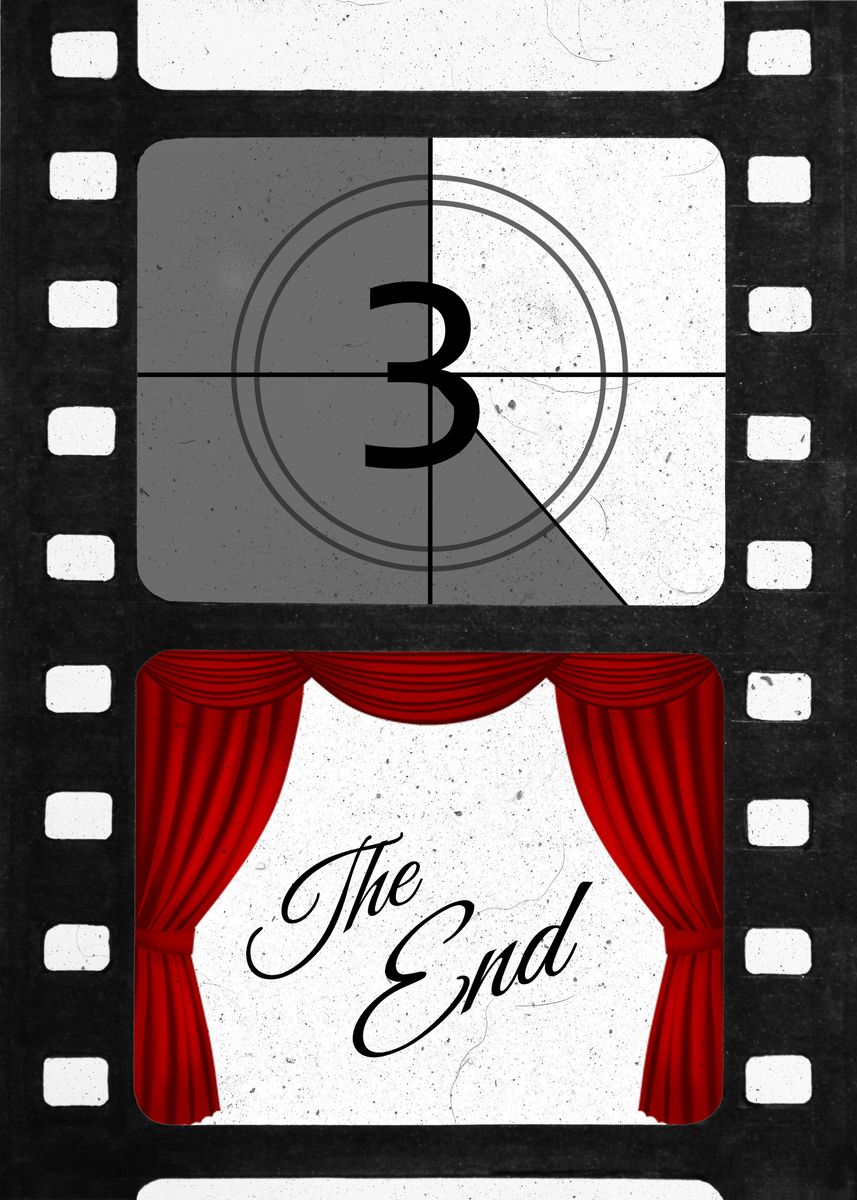 'Film Reel Movie The End' Poster, picture, metal print, paint by Raf ...